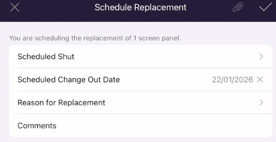 Scheduling a Replacement Date - Screens – Productivity Development ...